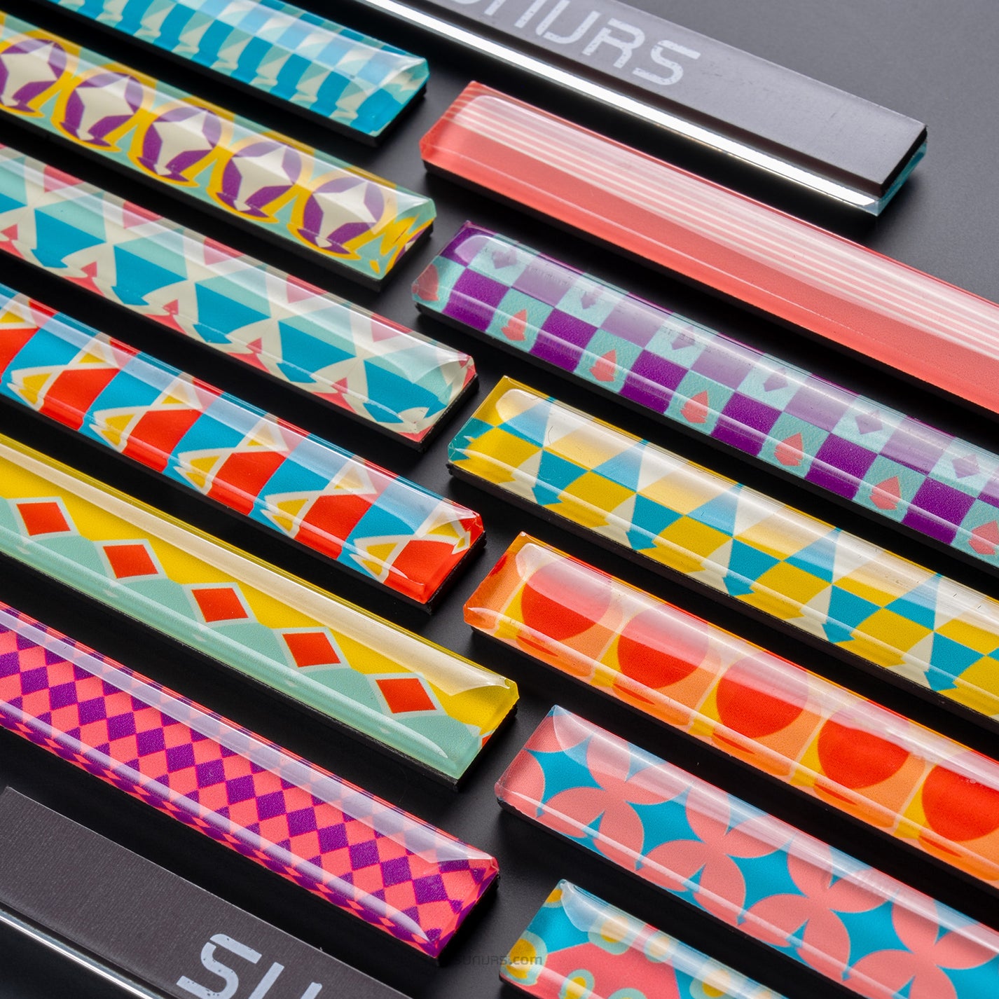 Rectangular Mosaic Cute Fridge Magnets for Locker, Colorful Decorative ...